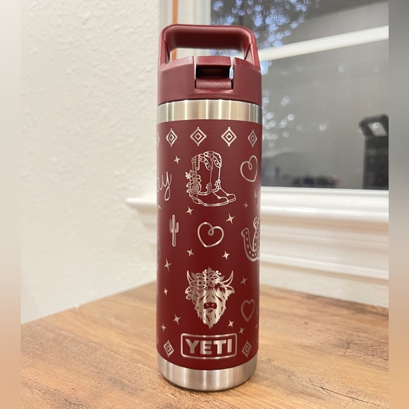 Yeti | Dining | Highland Cow Western Yeti 8oz Rambler Water Bottle ...